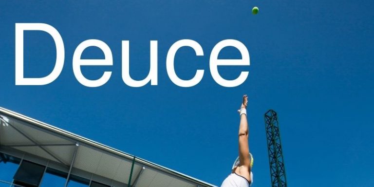 What is the term when a tennis game is tied at 40-40?